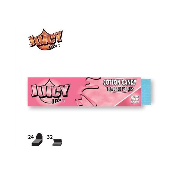 ■商品名：JUICY JAY'S COTTON CANDY KING SIZE SLIM■サイズ：109mm×44mm■内容：1冊＝32枚・1箱＝24冊■原産国：スペイン ■素材：ヘンプペーパー■燃焼：スローバーニング■フレーバー：コットン...