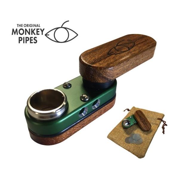 ■商品名：Monkey Pipe Classic■生産国：アメルカ（オレゴン州） ■サイズ：長さ45mm / 展開時75mm / 火皿内径14mm■本体素材：広葉樹木材（ホワイトウッド・レッドウッド）■他素材：ステンレス・陽極酸化アルミニウ...