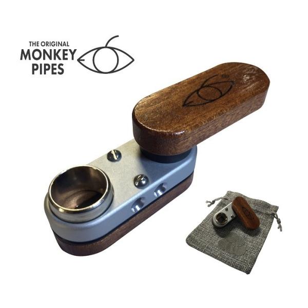 ■商品名：Monkey Pipe Classic■生産国：アメルカ（オレゴン州） ■サイズ：長さ45mm / 展開時75mm / 火皿内径14mm■本体素材：広葉樹木材（ホワイトウッド・レッドウッド）■他素材：ステンレス・陽極酸化アルミニウ...