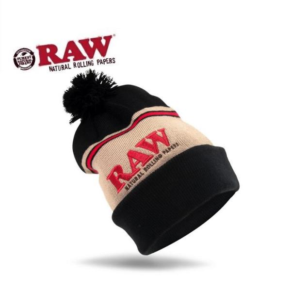■商品名：RAW POMPOM HAT ■サイズ：20cm~22cm [ワンサイズ] ■カラー：ブラック×ブラウン■素材：100%アクリル■注意：モニターの発色によって実際の物と異なって見える場合が御座います。