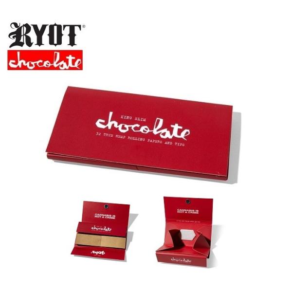 ■商品名：Chocolate X RYOT Rolling Papers■メーカー：RYOT社(フロリダ州・マイアミ)■サイズ：115mm x 55mm（キングサイズスリム）■素材：ヘンプペーパー■内容：32枚綴り・ローチ32枚■注意：モニ...