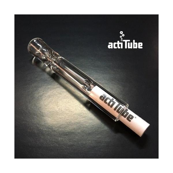 ■商品名：actiTube 対応-ガラスワンヒッター■サイズ：長さ/約90mm 火皿内径/14mm■素材：パイレックス製（耐熱強化ガラス）■カラー：クリア■フィルター対応サイズ：8mm/レギュラーサイズ■付属品：actiTube（1本）■注...