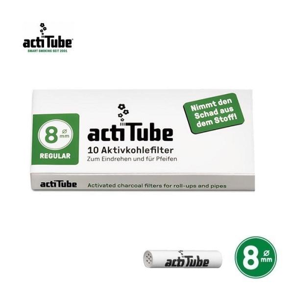 ■商品名　：actiTube 10 Filter■メーカー：actiTube（アクティチューブ）■内容量　：活性炭フィルター 10本入り■サイズ　：長さ 36mm / 直径 8mm■注意　　：モニターの発色によって実際の物と異なって見える場...
