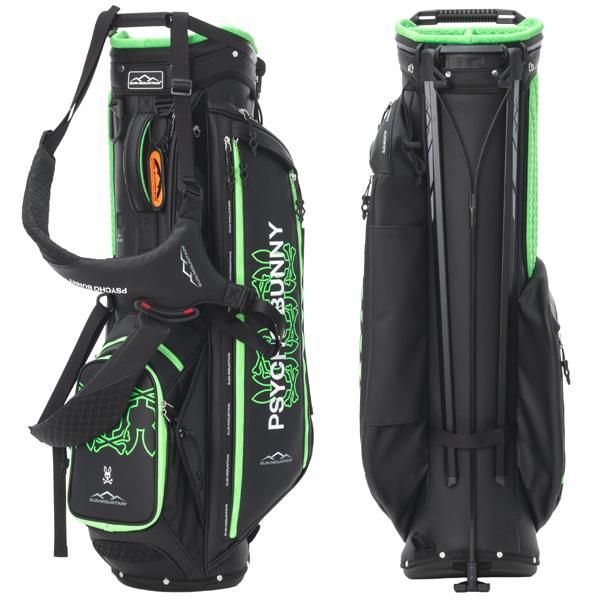 サンマウンテン×サイコバニーがコラボレーションしたスタンド式の２０２６年モデルです。ブラック色をベースにビビッドなグリーン色を組み合わせ、サイコバニーならではの存在感を演出しました。収納物の出し入れがしやすいフロント部分の大型ポケットや便利...