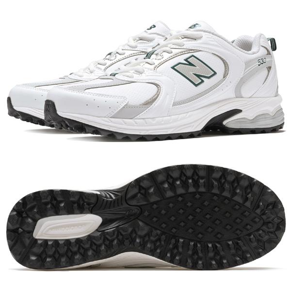 ライフスタイルで人気の５３０シリーズをゴルフ向けにアレンジした２０２６年モデルです。レイヤーを重ねたアッパーとボリューム感のあるソールを採用し、足元をスタイリッシュに彩ってニューバランスらしい存在感を演出しています。また、ゴルフ向けに設計さ...