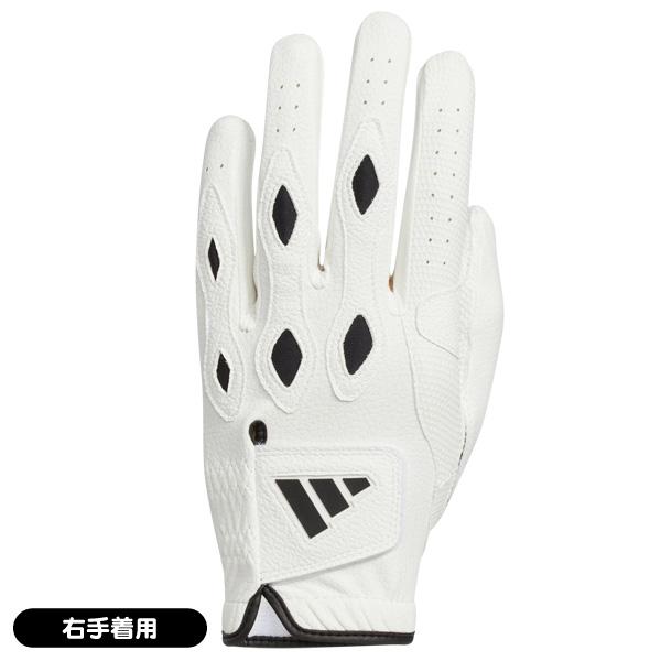 手のひらに独特な質感のある素材を採用した２０２４年モデルです。手首部分は伸縮性を持たせ、面ファスナーで調節可能なので、クラブをしっかりと握ることができます。