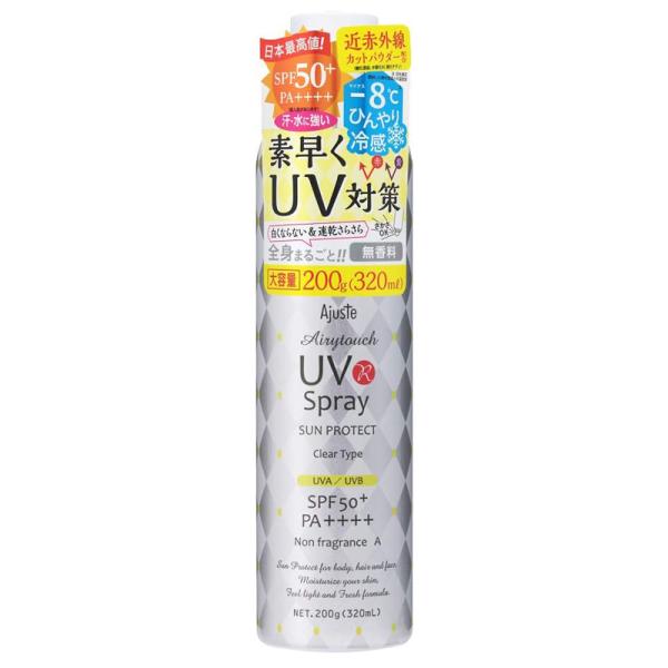 大容量、国内最高レベルのＵＶカットスプレー。うっかり日焼けを手軽に防ぐ、大容量（200g）の化粧水をミスト状に噴霧する透明なＵＶスプレーです。汗・水にも強く、逆さ向きでも、メイクの上からでもスプレーでき、ヒンヤリ冷感で夏場でも快適です。■容...