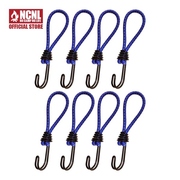 【商品詳細】長さ(約)：150mmコード直径(約)：6mmフック直径(約)：3mm重量(約)：25g材質：鉄（フック）※防さび加工済み、ラテックス・ポリエステル（コード）入数：8本【商品説明】しっかり固定できるツインフックストレッチコード。...