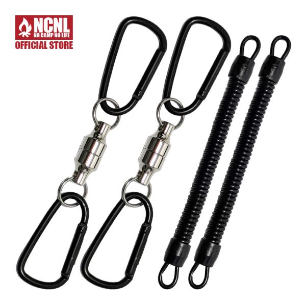 【商品詳細】サイズ(約)：30×160mm重量(約)：37g材質：亜鉛ニッケル合金メッキ（磁石）【セット内容】本体×2、スプリングコード×2【商品説明】強力ネオジム磁石でよく使うキャンプ道具などをしっかり固定。小物の携帯に便利なマグネットリ...