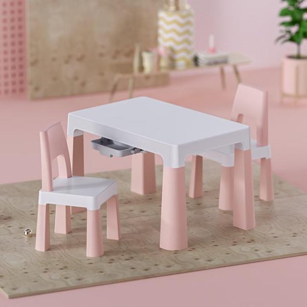 家具 リビング学習 絵かき ダイニング プレイセット この商品について【商品仕様】サイズ：78*50*49CM色：グレー/グリーン/ピンク【子ども用テーブル＆チェア 3点セット】 お子さまの学習・お絵かき・食事・遊びなど、日常のさまざまなシ...