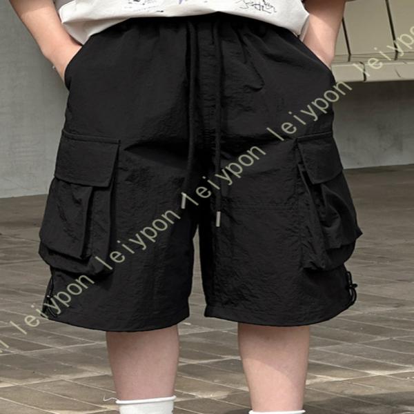 【発売日：2025年05月05日】ハーフパンツ カーゴパンツ 五分丈 キッズ 男の子 女の子 半ズボン イージーパンツ 無地 薄手 夏服 ショートパンツ ポケット スポーツ ボトムス商品内容：ズボン単品涼しく穿きこなせるから真夏でも快適に着...