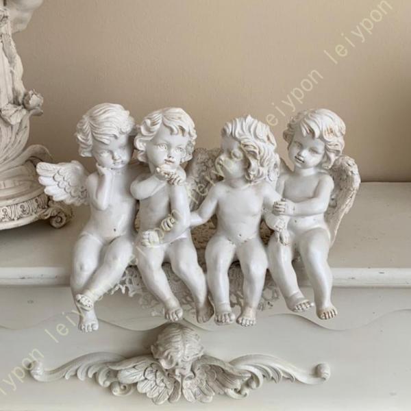 【発売日：2025年05月13日】天使 置物 オブジェ エンジェル▼聖なる天使の像、鮮やかなディテール、ご自宅の装飾の優.れたディスプレイ。インテリア、ガーデニング、風水など、様々な用途でご利用いただけます。▼装飾的な天使の庭の彫刻は、家の...