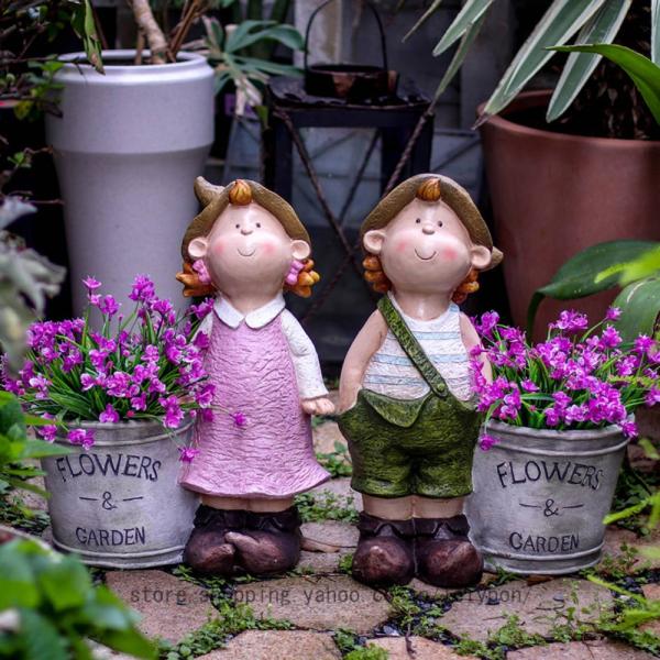 【発売日：2025年06月23日】森の仲間たち☆庭の置物です1、花や緑が少ない季節は，いろいろな置物で楽しい庭造りができます。この置物1つで、すてきなガーデンを造る可愛いい庭のガーデンオブジェです。2、装飾としても活躍する植木鉢で、新鮮な緑...