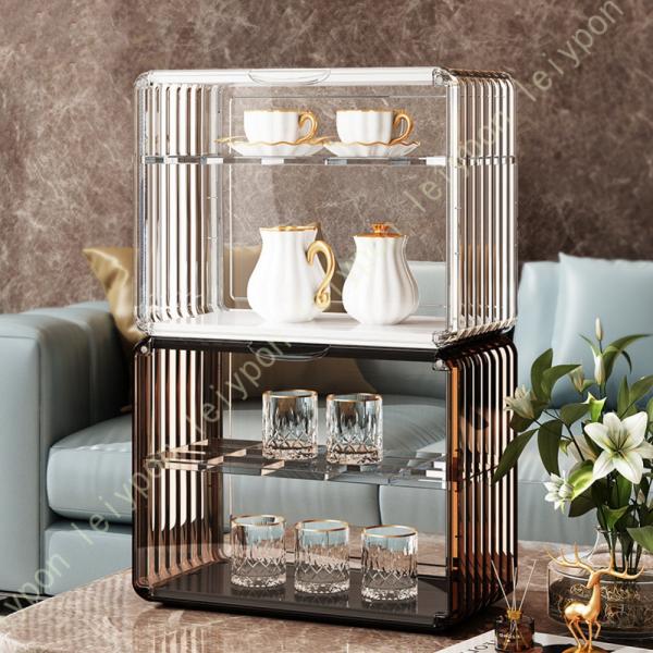 【発売日：2024年07月09日】商品の説明サイズ：A=37.5*20*32.5cm。B=28*15*25cm（棚さ調節可能 ）。具体的なデザインとサイズは写真の説明を見てください。注意：製品は食器棚に限り、他の撮影品は含まれていません！材...