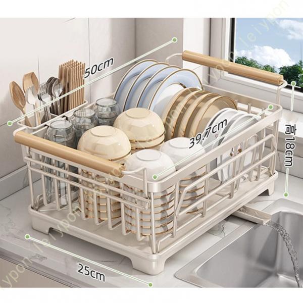 【発売日：2026年04月16日】【商品仕様】製品：約40*30.5*15cm!A=2個入り!具体的な製品とサイズは画像の説明を見てください!材質：PP+炭素鋼製!注意：製品はキッチン収納棚に限り、食器は含まれていません!【水切りかごに食器...