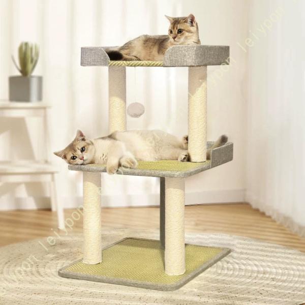 【発売日：2025年08月01日】◆【適用対象】：子猫から大型猫まで!見た目が可愛く!多機能タワーです!