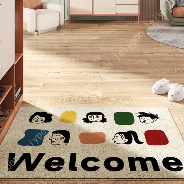 【発売日：2023年07月18日】素材： PVCサイズ： ：40*60cm 50*80cm 60*90cm 80*120cm 100*120cmインテリア玄関マット：かわいい玄関玄関マットで家族やお客様をお出迎え。おしゃれな雰囲気が目を引き...