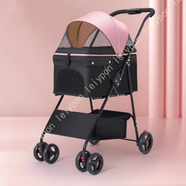 【発売日：2025年01月15日】折りたたみ式 4輪 ペットカート【商品詳細】展開時サイズ（約）：45*63*93cm耐荷重（約）：15kg素材：フレーム/鉄、カバー/ナイロンパートナーとのお出かけが、もっと楽しく、快適・安全に。4輪タイプ...