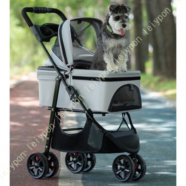 【発売日：2025年01月15日】折りたたみ式 3輪 ペットカート【商品詳細】展開時サイズ（約）：64*46*101cm耐荷重（約）：15kg素材：フレーム/鉄、カバー：オックスフォード、タイヤ：EVA●分離式設計●折りたたみ可能●角度調節...