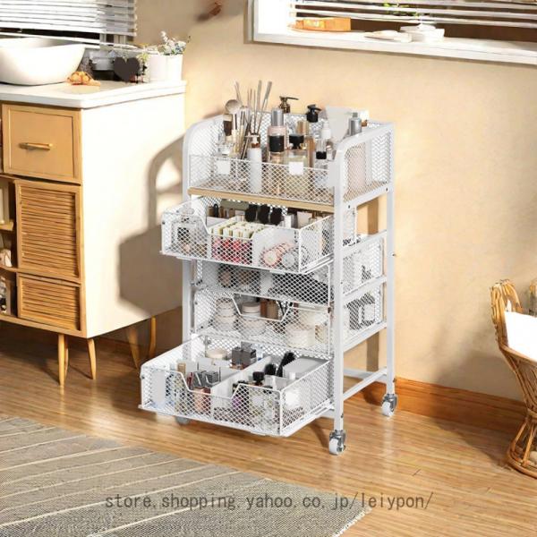 【発売日：2025年07月25日】○耐荷重に強く、重いものも軽いものも、きちんと収納できます!○サイドラックとしても使え、ドレッサーにコスメとしても使用できます!○コスメ収納だけでなく、散らかりがちな小物・日用品・雑貨など全てまとめて収納で...