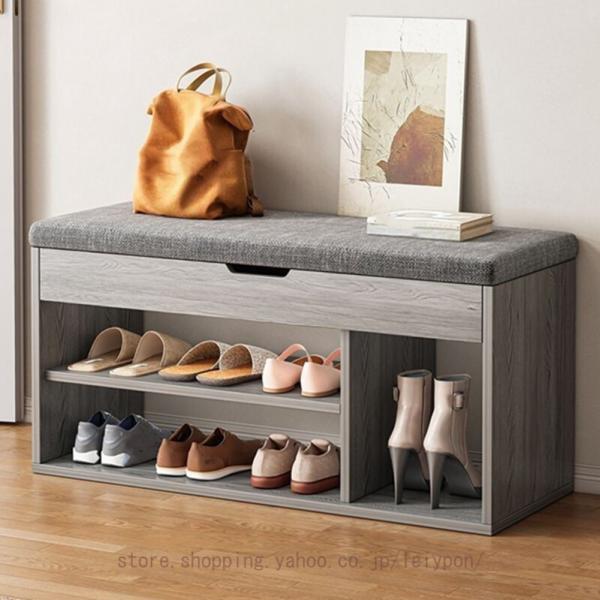 【発売日：2025年08月29日】●サイズ：幅60/80cm×奥行き24/28cm×高さ44cm●高品質の合成板素材で作られたこの玄関ベンチは、長持ちするように作られています! ●リビングや玄関、靴を履いたり腰掛けるのにも、ちょうどよいです...