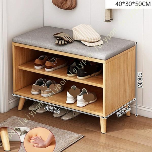 【発売日：2025年09月02日】●サイズ：幅40cm×奥行き30cm×高さ50cm●高品質の合成板素材で作られたこの玄関ベンチは、長持ちするように作られています! ●リビングや玄関、靴を履いたり腰掛けるのにも、ちょうどよいです!段差のない...