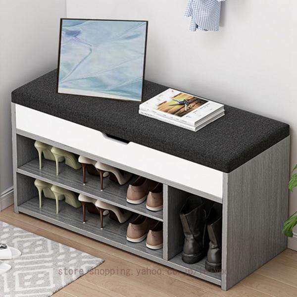 【発売日：2025年08月29日】●サイズ：幅80cm×奥行き28cm×高さ43cm   ●高品質の合成板素材で作られたこの玄関ベンチは、長持ちするように作られています! ●リビングや玄関、靴を履いたり腰掛けるのにも、ちょうどよいです!段差...