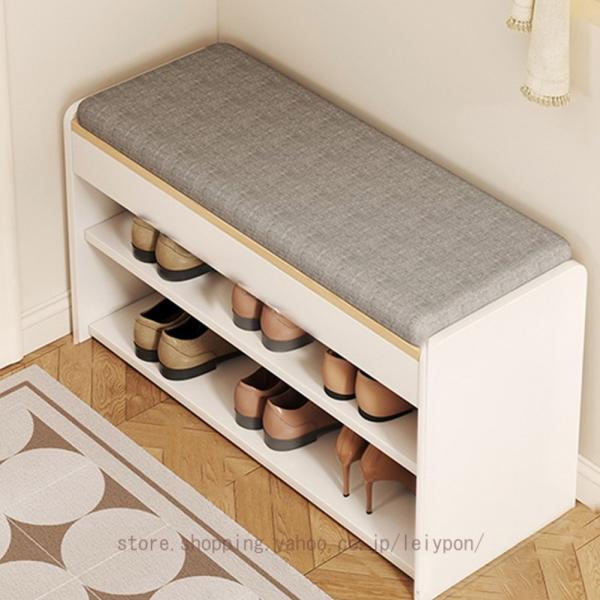 【発売日：2025年08月29日】●サイズ：幅60/80cm×奥行き24cm×高さ43cm   ●高品質の合成板素材で作られたこの玄関ベンチは、長持ちするように作られています! ●リビングや玄関、靴を履いたり腰掛けるのにも、ちょうどよいです...