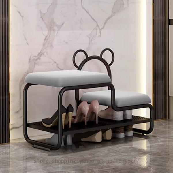 【発売日：2025年08月28日】製品名: 靴ベンチ/寝室用スツール/収納オットマン/収納ベンチ【サイズ】幅60/80/100/120cm×奥行き32cm×高さ45cm  耐荷重150kg【材質】フレーム:スチール（黒/金色）、座面：レザー...
