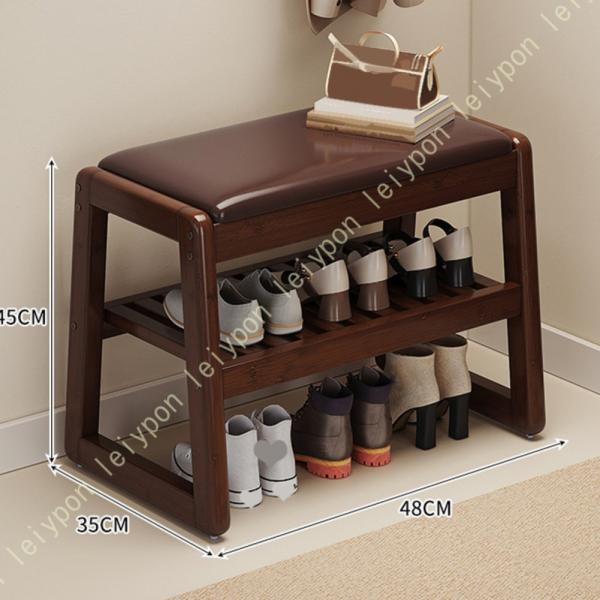 【発売日：2025年08月09日】シューズラック 玄関ベンチ 収納ベンチ 玄関椅子 スツール 2段サイズ：幅55 / 幅80 / 幅100×奥行35×高さ45cm■安定した座り心地座面が幅広でクッション入りのため快適にお座りいただけます!■...