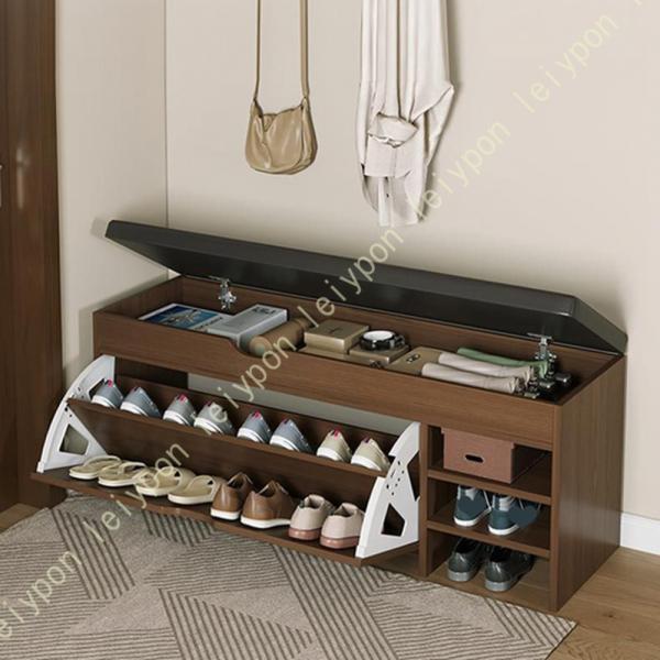 【発売日：2025年09月02日】【サイズ】幅80/100cm×奥行き24cm×高さ51cm【薄型玄関ベンチ】奥行24cmだけ薄いシューズボックス、狭い玄関の靴収納問題を解決します! フラップ扉のデザインで、外から見えない隠し収納になります...