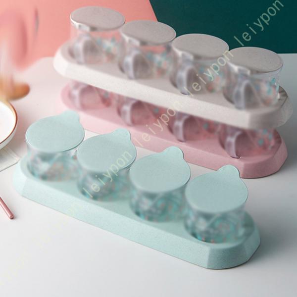 【発売日：2023年03月21日】商品の説明Aサイズ（3個セット）：約23×9.5×13cmBサイズ（4個セット）：約29×9.5×13cm（3個）/色：ベージュ/ピンク/グリーン材質：PP【幅広い適応】は、砂糖、チリソース、コショウ、スパ...