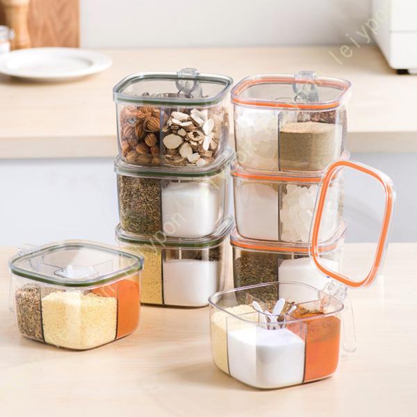 【発売日：2023年03月01日】商品の説明サイズ：S：長さ17.1インチ × 幅9.2インチ × 高さ13.6インチカラー：グリーン/オレンジ材　　質：PET複数のシナリオに適しています4つの調味料ポットを組み合わせてセットにすることで、...