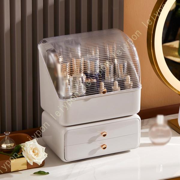 【発売日：2023年08月09日】▼SIZE▼ハッチカバー収納ケース：270*280*233MM引き出し収納ボックス：270*280*125MMサイズは画像でご覧いただけます。▼基本紹介▼◆透明なデザイン 整理超簡単◆耐久性がある透明化粧品...