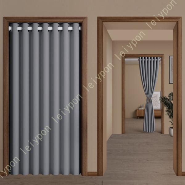 【発売日：2022年06月29日】間仕切り カーテン 断熱 保温 のれん ロング 目隠し 仕切り 厚手 北欧 冷気遮断 遮光 無地 防音 シンプル 開閉式 省エネ 廊下 階段 脱衣所 シャワーカーテン リバーシブル 業務用 防カビ チェック...
