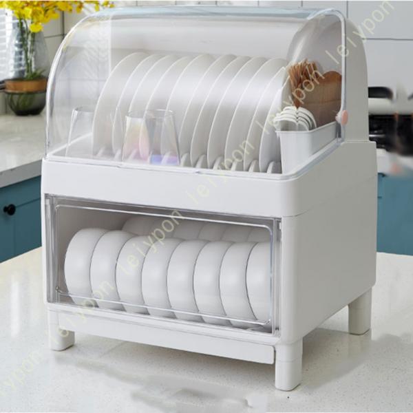 【発売日：2023年08月01日】製品仕様製品名：水切りラック材質：PP 【高級PP素材】高質量のプラスチック素材で作られており、耐久性があり安全に使用できます。強化された耐久性があり、心配がなく安心してお使いいただけます。【防塵】透明な蓋...