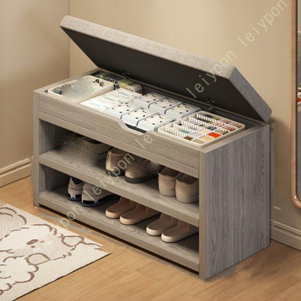 【発売日：2025年09月02日】スタイリッシュ：この玄関ベンチ靴ラックとしても機能し、家の装飾に最適なだけでなく、家に自然な優雅さを加えます!リビングルーム、ベッドルーム、バルコニー、廊下などに置いても周りの環境やインテリアに馴染み!心地...