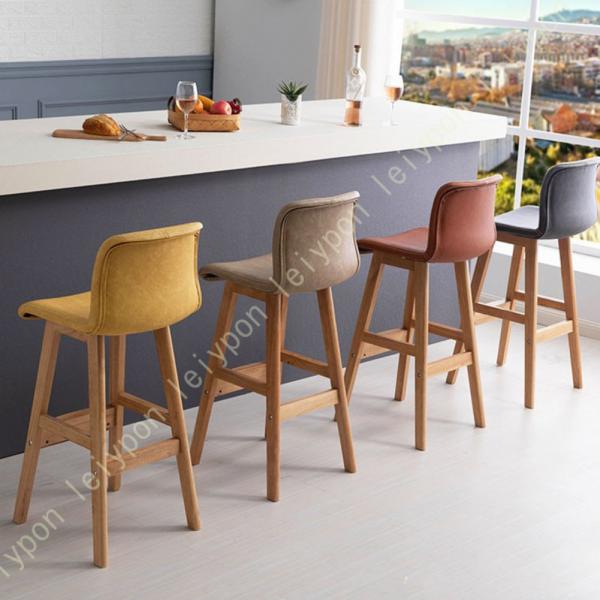 【発売日：2025年10月10日】カウンターチェア 天然木 椅子 ダイニングチェア 背もたれ 足置き付き バーチェア 喫茶店 居酒屋 スツール ダイニング キッチン 『チェア単品』 ●組立品（※お客様の方で組み立てが必要となります）■自宅の...