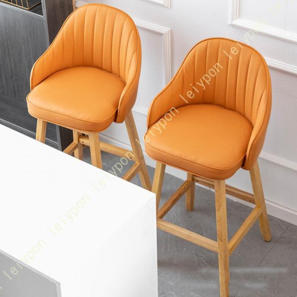 【発売日：2025年05月20日】カウンターチェア 天然木 椅子 ダイニングチェア 背もたれ 足置き付き バーチェア 喫茶店 居酒屋 スツール ダイニング キッチン 『チェア単品』 ●組立品（※お客様の方で組み立てが必要となります）■自宅の...