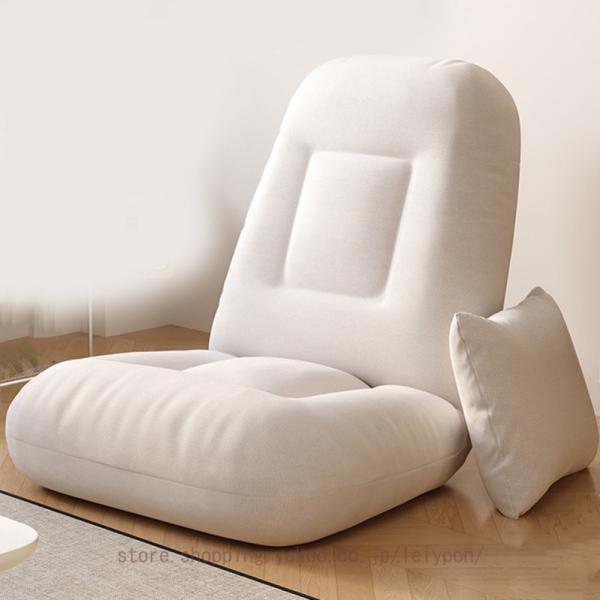 【発売日：2025年08月27日】★もっちりとした座り心地で癒されるフロアチェア・座椅子 ★：低反発チップウレタン使用で 長時間座っていても疲れにくいもっちり触感：コンパクトながらもしっかり体を支えてくれるフロアチェア：段階リクライニング機...