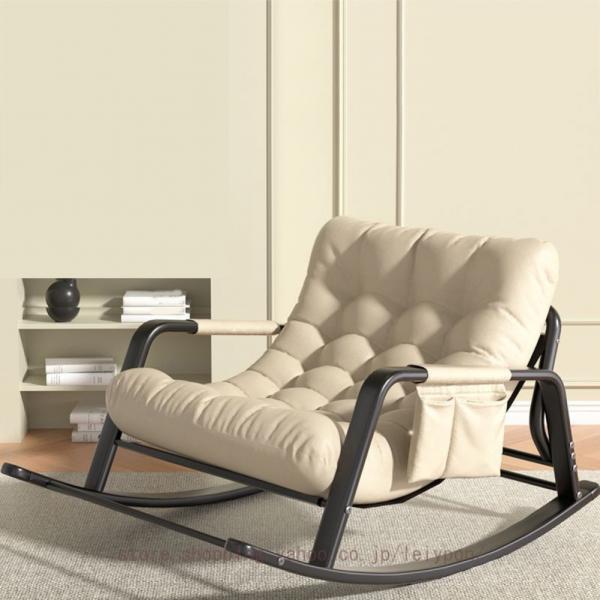 【発売日：2025年06月05日】製品仕様:製品名: ロッキングチェアスタイル: シンプルでモダン材質: きんぞく詰め物: 綿組み立てが必要: はい推奨用途: 裏庭、庭、バルコニー、ラウンジ、リビングルーム屋外用ロッキングチェアは快適さを念...