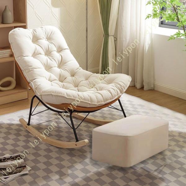 【発売日：2025年05月21日】製品仕様:製品名: ロッキングチェアスタイル: シンプルでモダン材質: きんぞくフレーム詰め物: コットン組み立てが必要: はい推奨用途: 裏庭、庭、バルコニー、ラウンジ、リビングルーム屋外用ロッキングチェ...