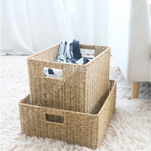 【発売日：2022年11月16日】★【サイズ】（長*幅*高）：26*17*8CM、26*17*16CM、34*26*16CM、34*26*33CM。詳細な寸法は写真を参照してください。★【ラタンバスケット】籐のような手編みのぬくもり、軽量か...