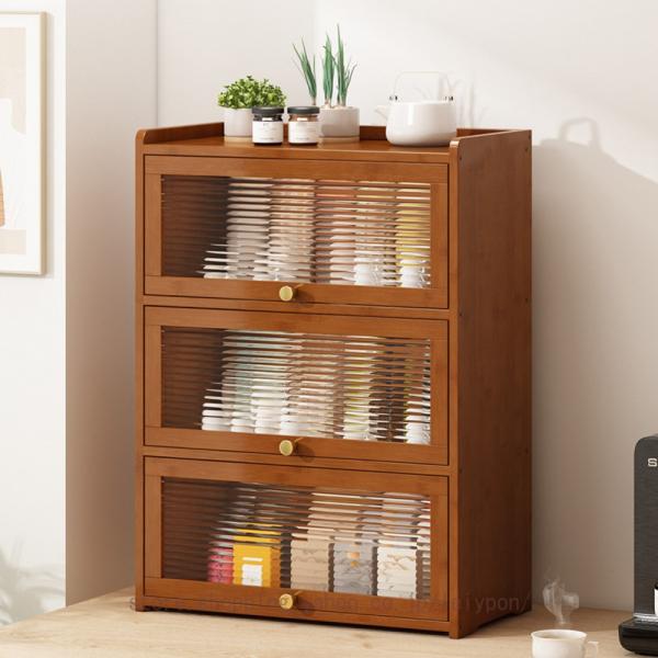 【発売日：2025年03月24日】★【サイズは、ページで写真で確認できます。】★【コンパクトおしゃれな食器棚】複数段の収納スペース。 鍋も食器も調味料ボトルも、全部置ける！コンパクトなので、家の中のどこにでも設置できます。 小型タイプはキッ...