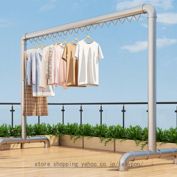 【発売日：2025年06月30日】材質: ステンレス鋼サイズ：120cm特徴：ステンレス製の乾燥ラック、乾燥しやすい、防風性、揺れ防止、スペースを節約します。用途：バルコニー、リビングルーム、バスルーム、寝具、帽子、靴下、下着などの衣類の乾...