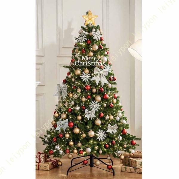 【発売日：2025年10月05日】ご注文前にサイズをご確認ください!【大型クリスマスツリー】存在感のあるサイズ感で、リビングや玄関、商業施設や店舗装飾など幅広いシーンで華やかに演出します!3段に分かれており、下段・中段部分は傘のように開くだ...