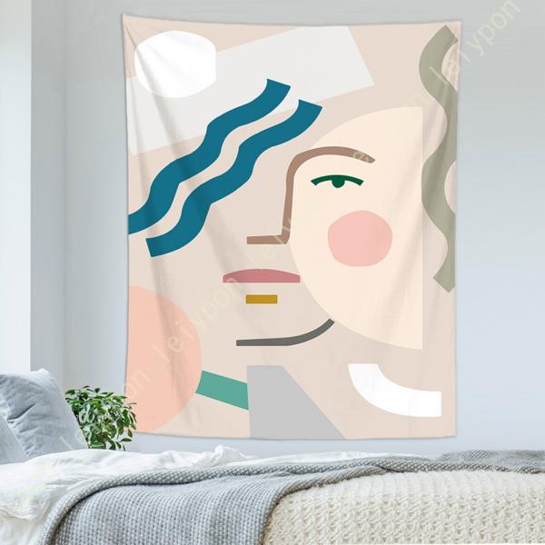 【発売日：2022年09月21日】【商品仕様】材質：ポリエステルサイズ：150*100、150*130、150*200、150*230、180*230セット内容：タペストリー1枚●自然なカラーがインテリアのおしゃれなアクセントに。シンプルデ...