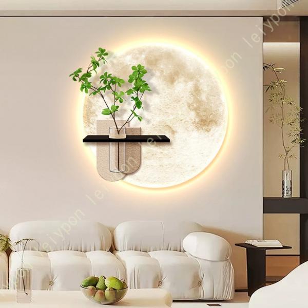 【発売日：2025年12月26日】砂岩風の立体アート+透明花瓶+ミニ収納ラック!【製品にはライトが付属していないため、お客様は別途ご購入が必要です!】【侘寂風×立体抽象デザイン】自然と静けさを感じる侘寂風スタイルに、抽象的な立体デザインを組...