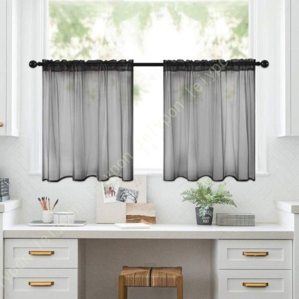 【発売日：2022年09月09日】素材：ポリエステル  サイズ：（幅*高さ）76*60cm 76*92cm 132*46cm カフェカーテン*1枚入り おすすめ取付場所：家の装飾、寝室、リビングルーム、キッチン、学校寝室に適して。オフィス、...