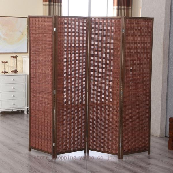 【発売日：2025年08月29日】★「商品サイズ（cm）」：180*50*4=高さ約180×幅約50　　　パネル数：4連 ★「素材」：木と竹編み ★「お部屋に新しい空間を」：限られたお部屋の空間を、シンプルに仕切ってくれるパーテーション! ...